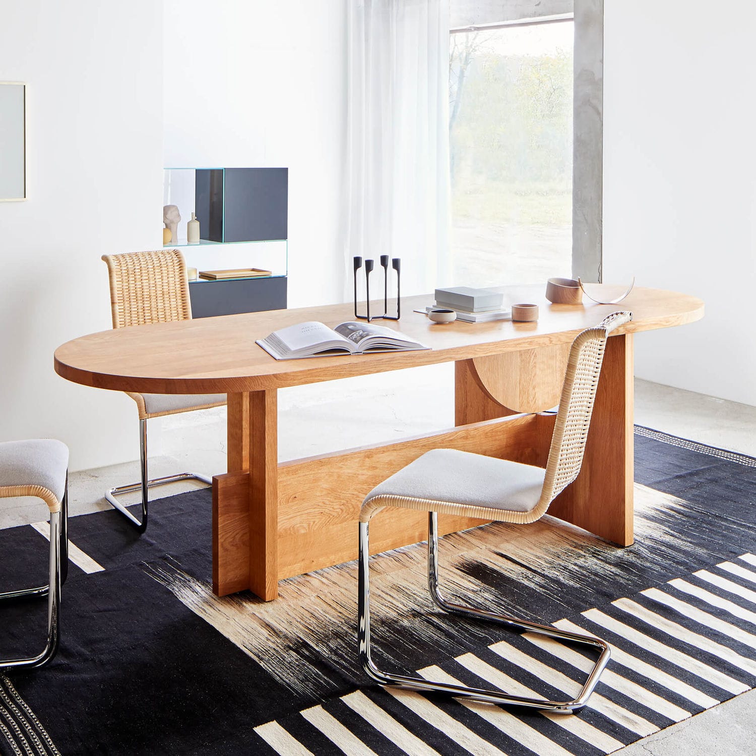 Mesa contemporânea - LOT - Tecta - em carvalho / em madeira maciça / em ...