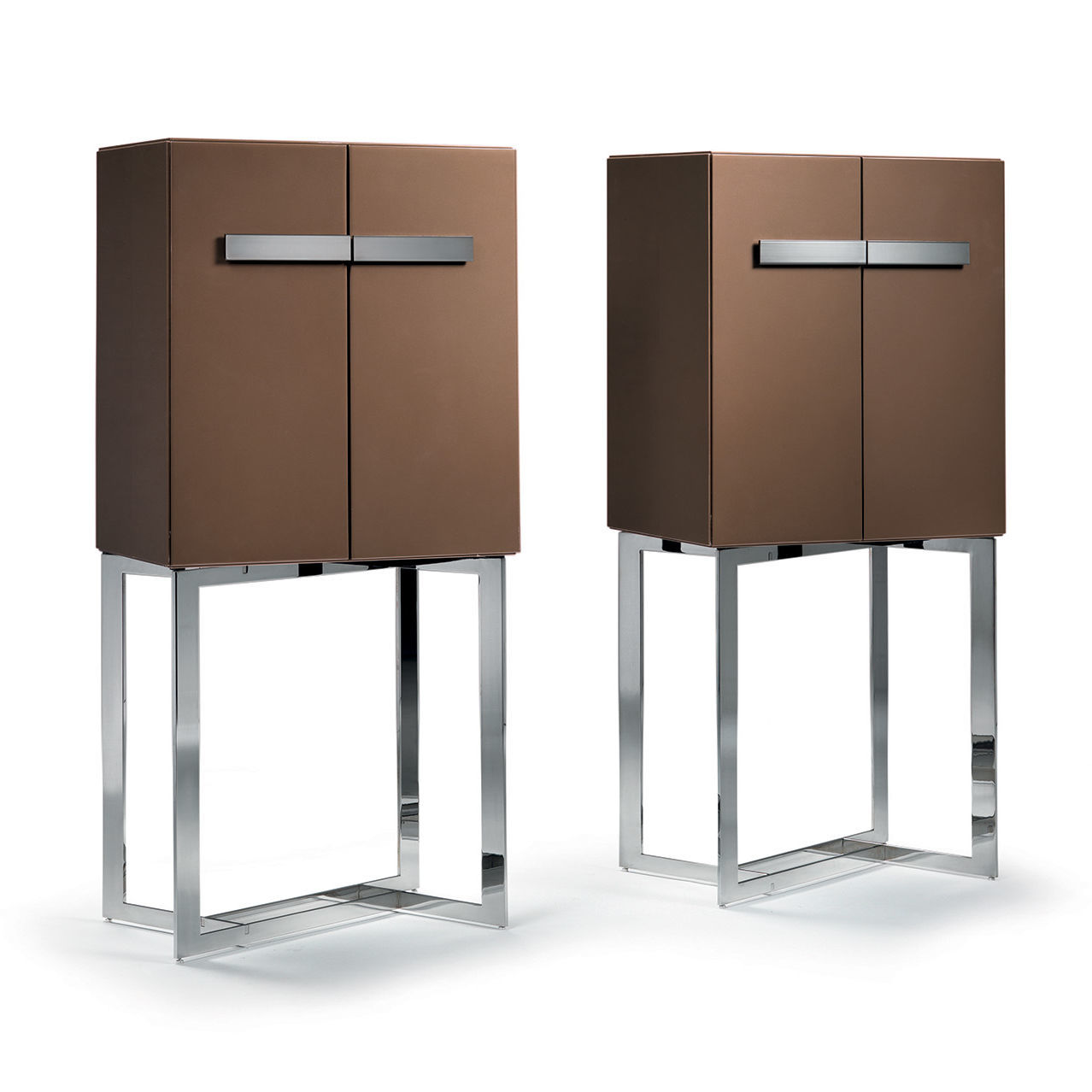 Móvel bar contemporâneo - KANUMA - ZANABONI - metálico / com porta de ...