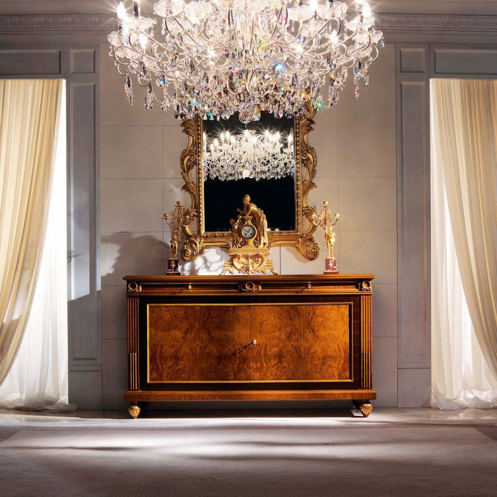 Espelho de parede - SP/04 - ZANABONI - de estilo / retangular / dourado