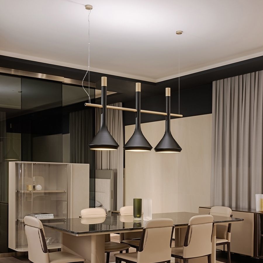 Lustre contemporâneo - Tubular Bells - TURRI - metálico / para 3 ...