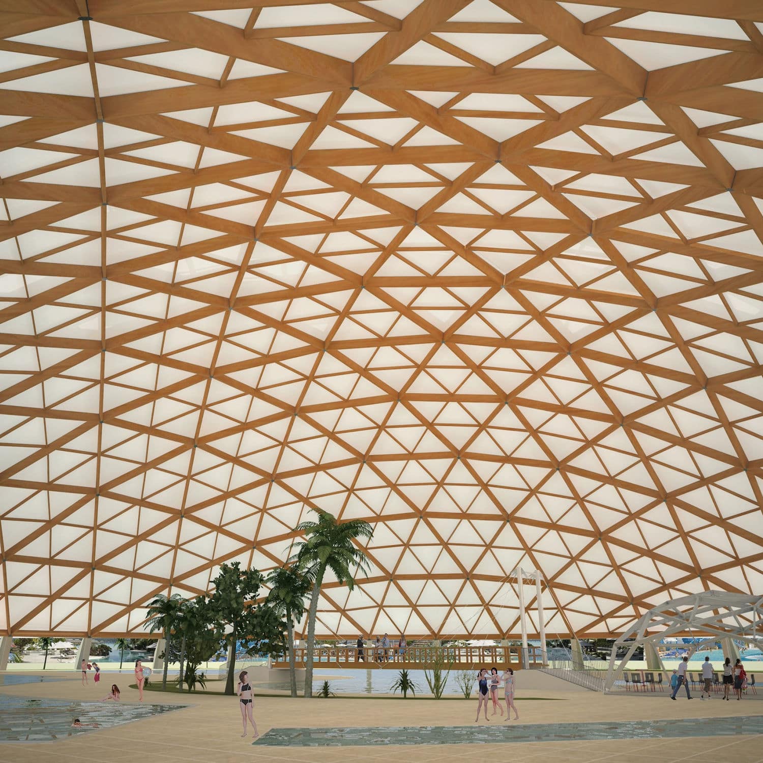 Vigamento em madeira laminada colada - SPACEWOOD DOME - WOOD SYSTEM ...