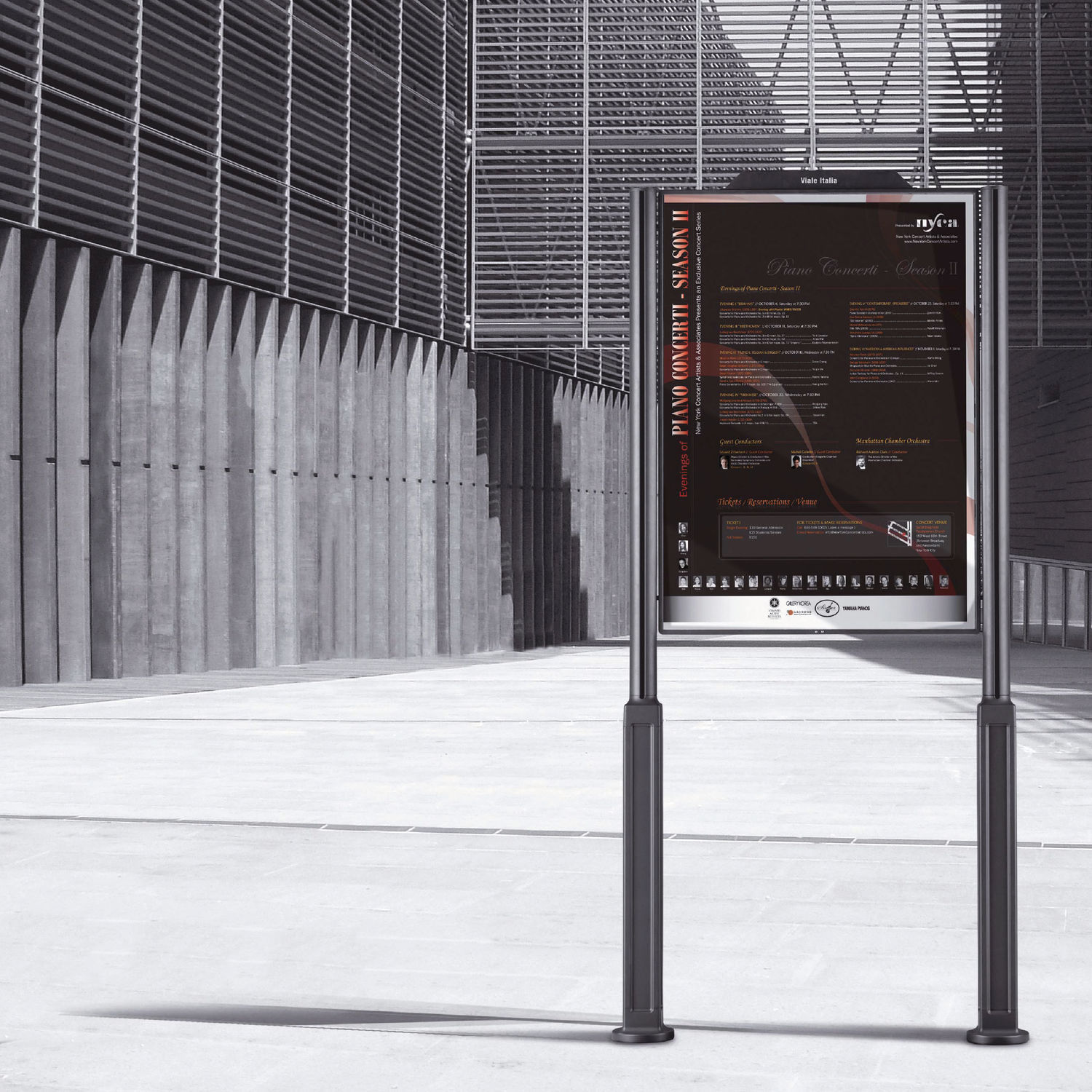 Painel informativo com pés altos - ALTUS - METALCO - fixo / para ...