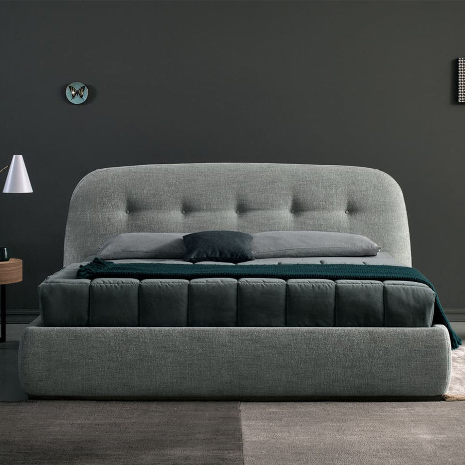 Cama king size - Sophie - Bodema - contemporânea / estofada / com ...