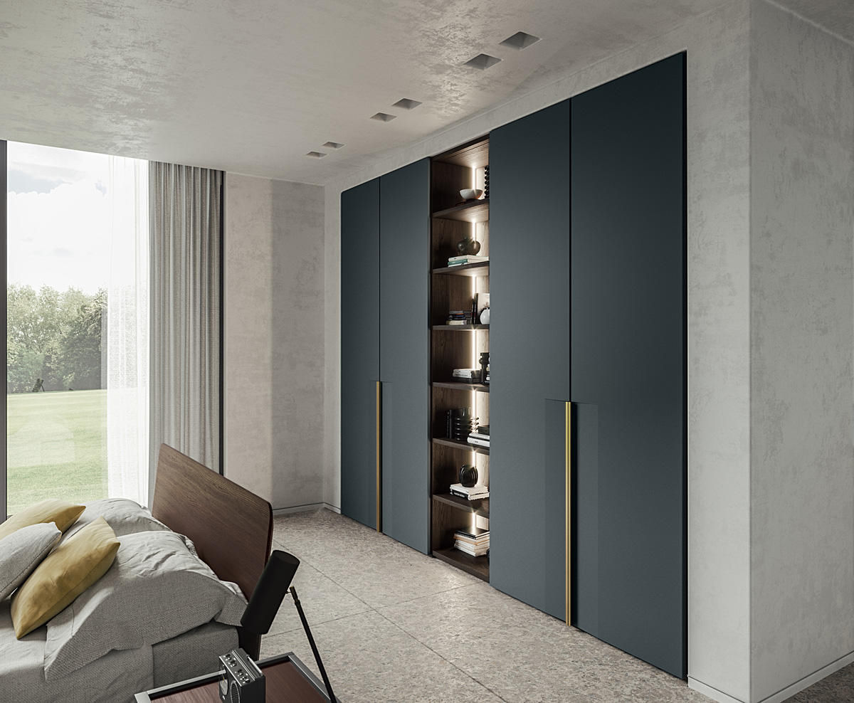 Guarda-roupa contemporâneo - FRECCIA - Dall'Agnese - em madeira ...