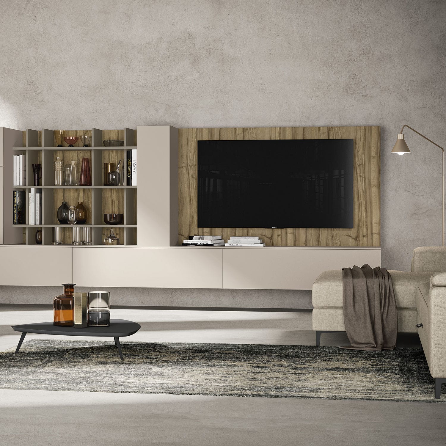 Móvel de parede contemporâneo para TV - VITALYTY LUCE C09 ...