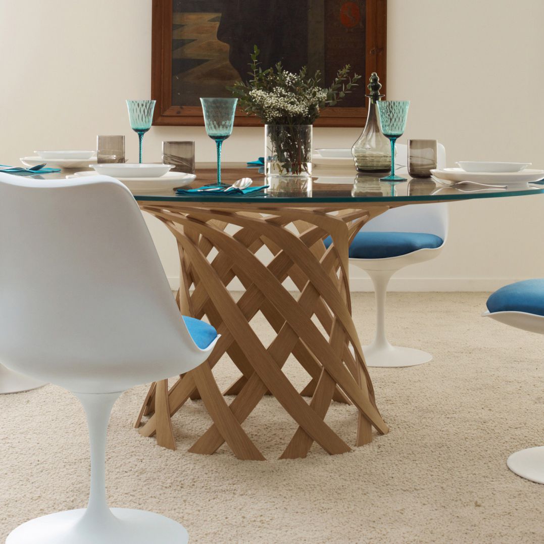 Mesa contemporânea - NASSA - Emmemobili - em vidro / em vidro temperado ...