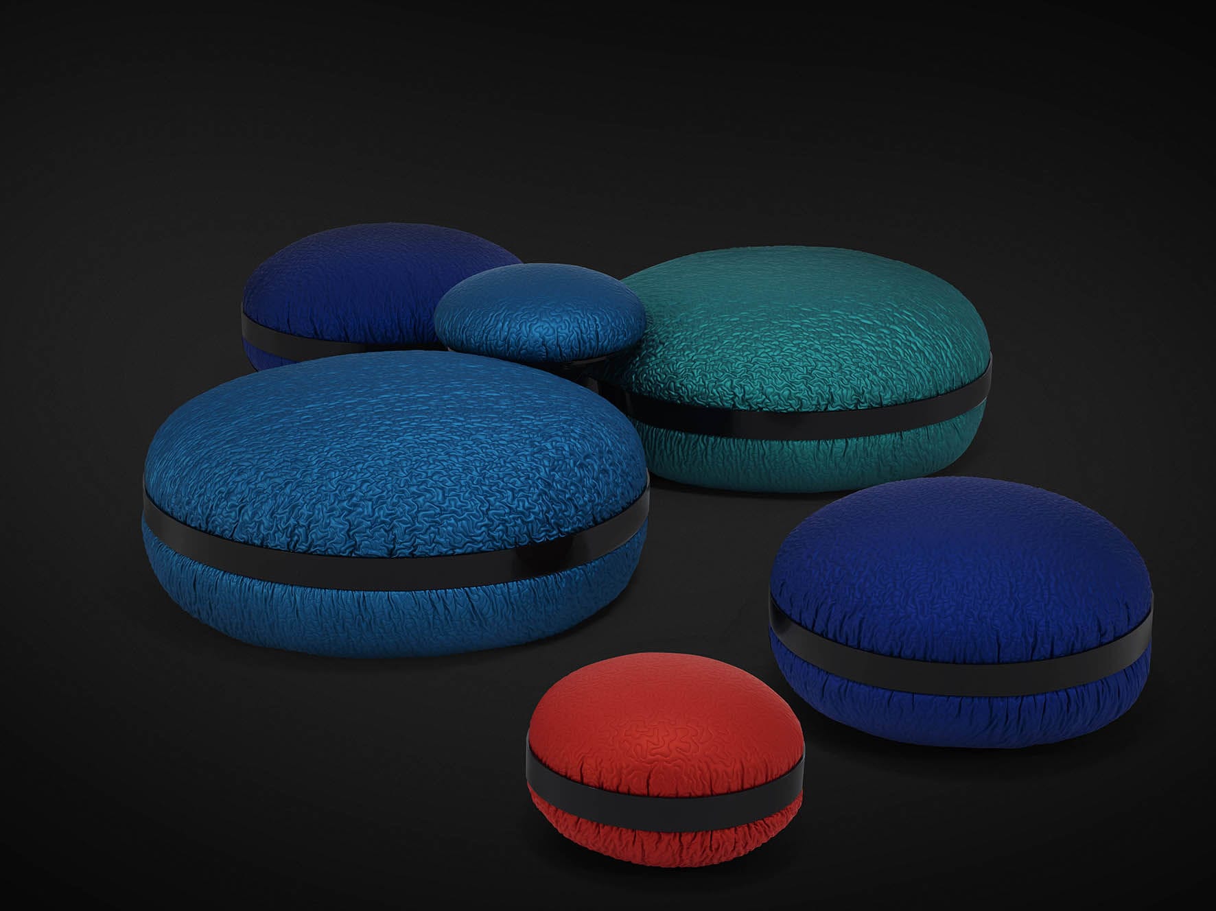 Puff contemporâneo - TONY - Gufram - em tecido / redondo / da linha ...