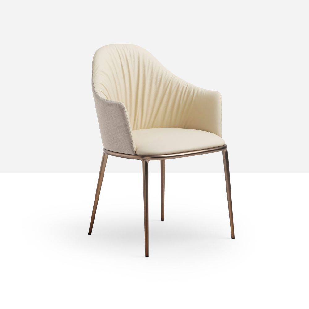 Cadeira contemporânea - Lea Deluxe P M TS - MIDJ - para sala / em tecido / em couro