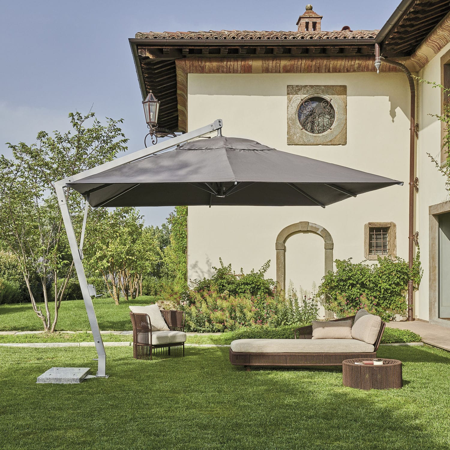 Ombrelone retangular - COPACABANA - Varaschin - lateral / em aço ...