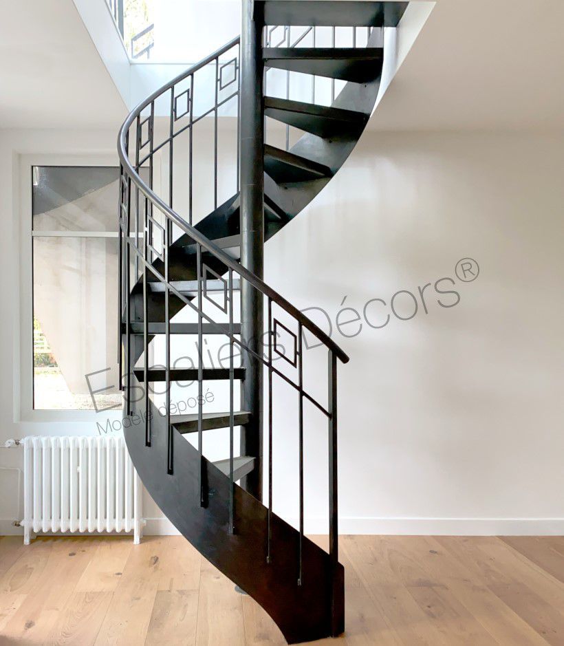 Escada em caracol - ERNEST DH194 Modèle déposé - ESCALIERS DECORS - com degraus em concreto ...