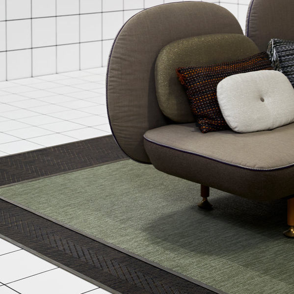 Tapete contemporâneo - BOTANIC - SAGE - BOLON - de cor lisa / em ...