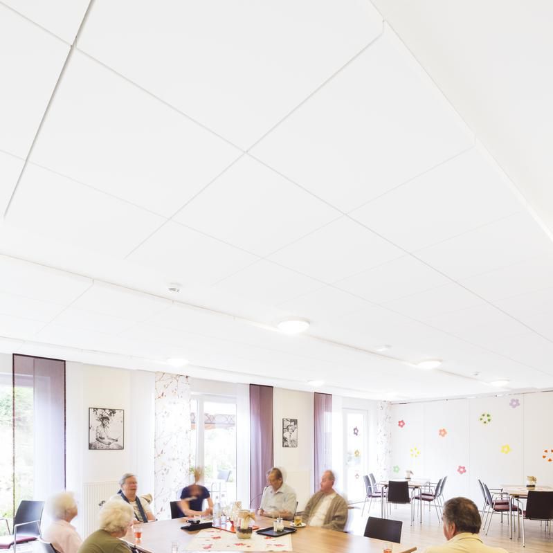 Forro em lã de vidro - MASTER™ SQ - Saint-Gobain Ecophon - em placas / para cozinha / para ...