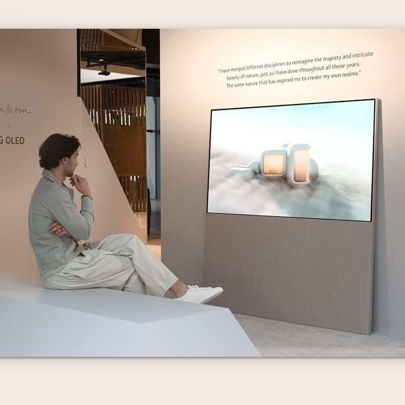 TV smart - Easel - LG Electronics - com quadro / OLED / 65"