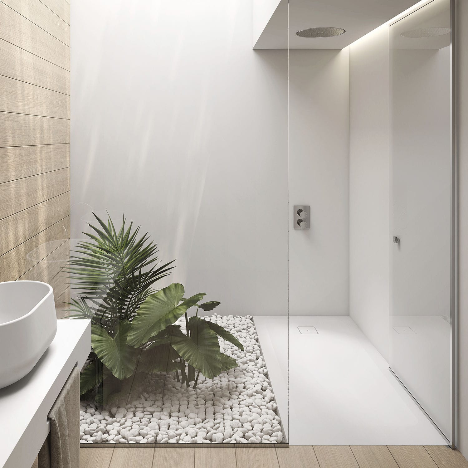 Piso de box retangular - ZONE - HIDROBOX by absara - de embutir / ao ...