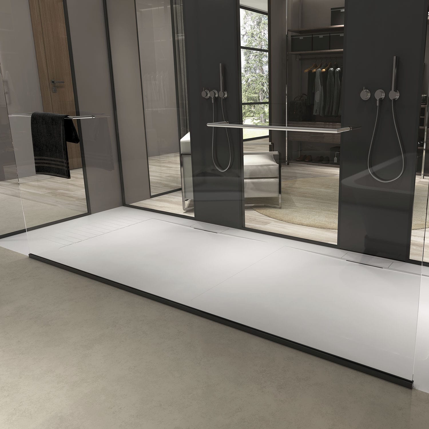 Piso de box retangular - UNIQUE - HIDROBOX by absara - de embutir / ao ...