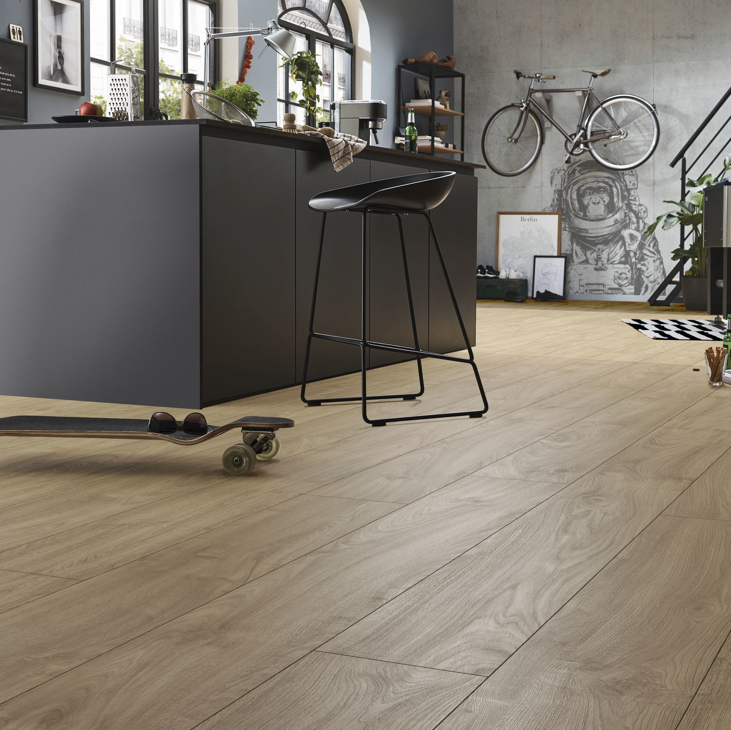 Piso laminado em carvalho - NOBLE - Swiss Krono / GRAND selection - flutuante / efeito de ...
