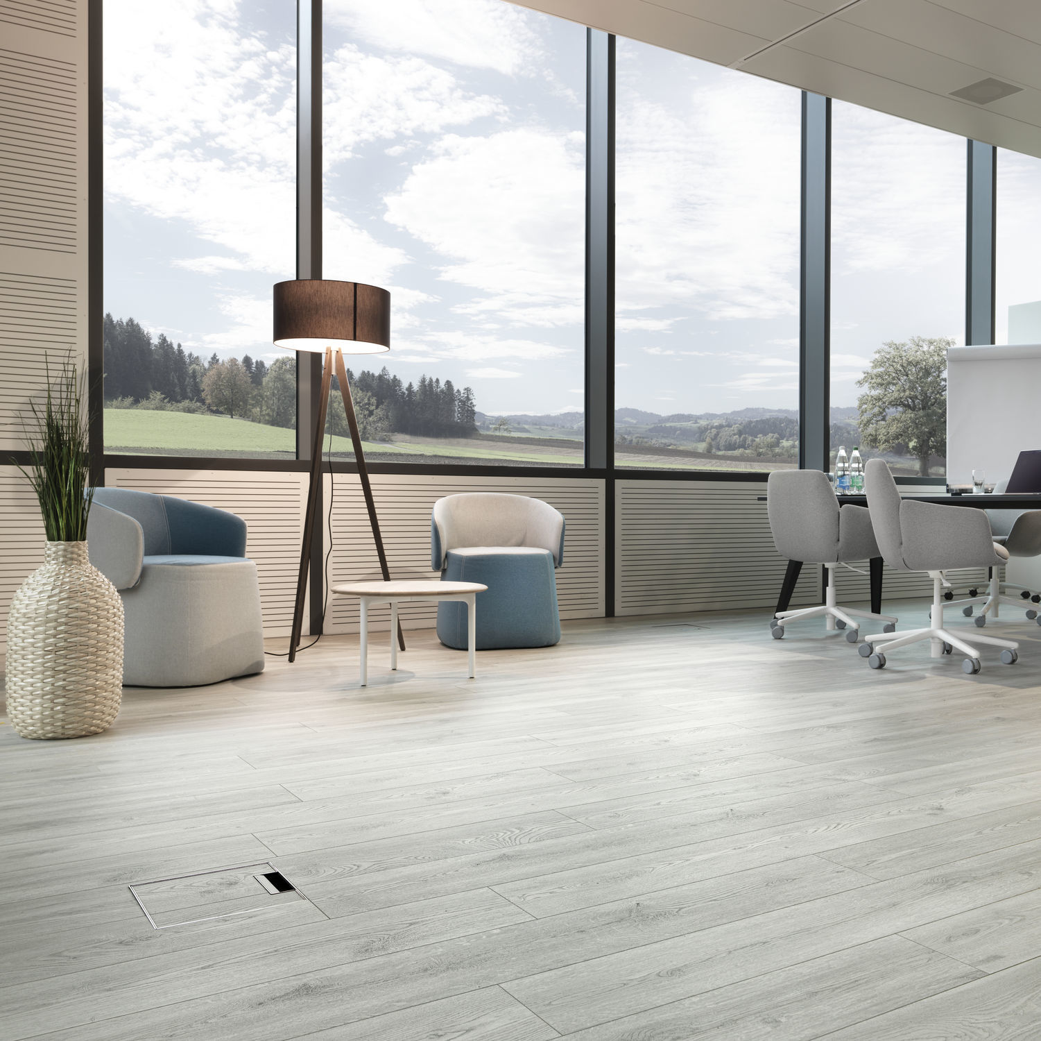 Piso laminado em madeira - IVORY OAK - Swiss Krono / GRAND selection - flutuante / efeito de ...