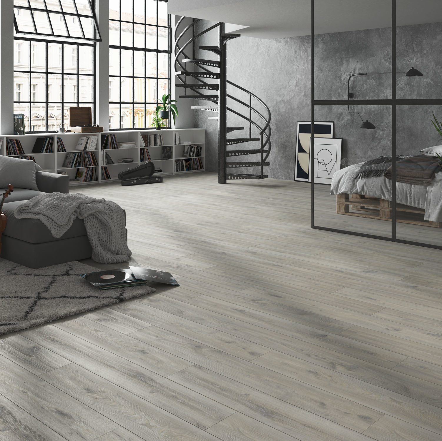 Piso laminado em madeira - PEARL OAK - Swiss Krono / GRAND selection - flutuante / efeito de ...