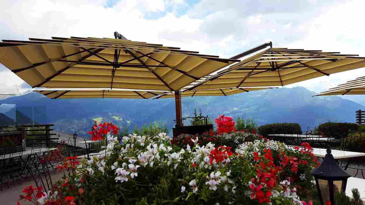 Ombrelone retangular - QUADRIFOGLIO - GARDENART - em iroko / quádruplo ...