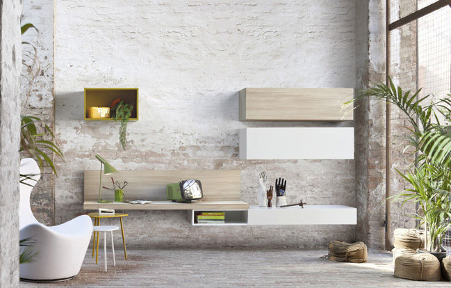 Móvel de parede de sala contemporâneo - FREE KUBE - Le Monde Wood