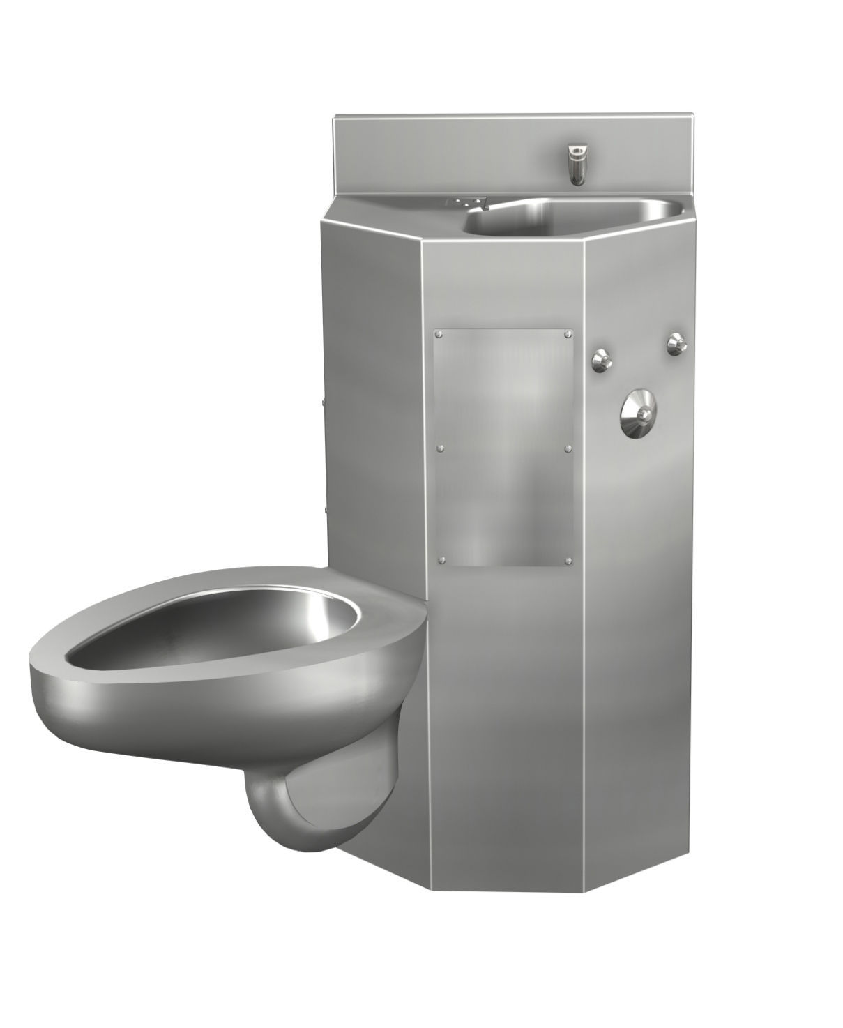 Vaso sanitário de piso - PENAL-WARE® : 1418LMBFA - Acorn - em aço ...