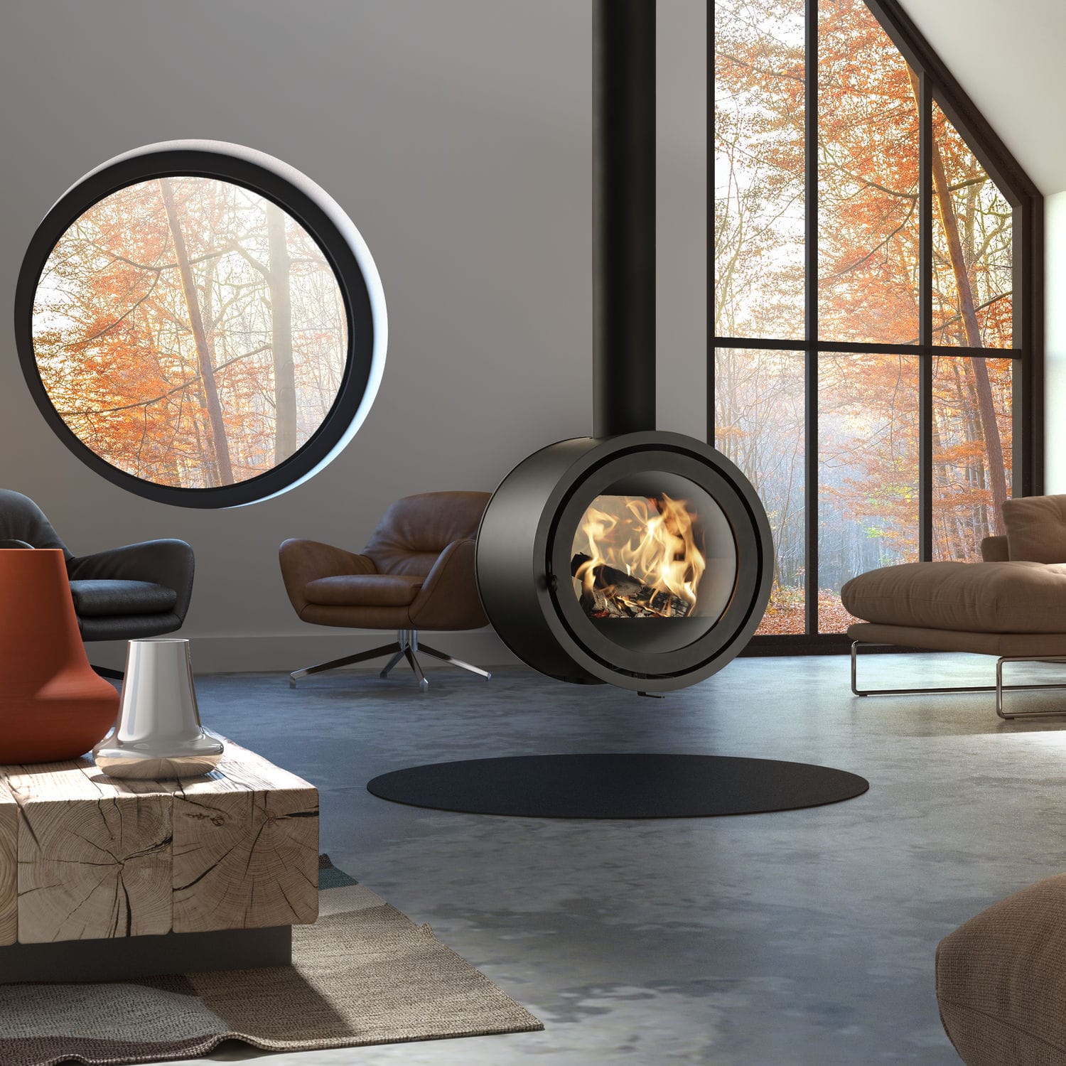 Salamandra a lenha - Dik Geurts - Odin Tunnel, Fixed - DRU - 5 kW–10 kW ...