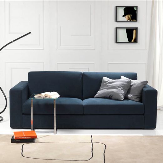 Sofá modular - ZEN - Respace - cinza / azul / em tecido