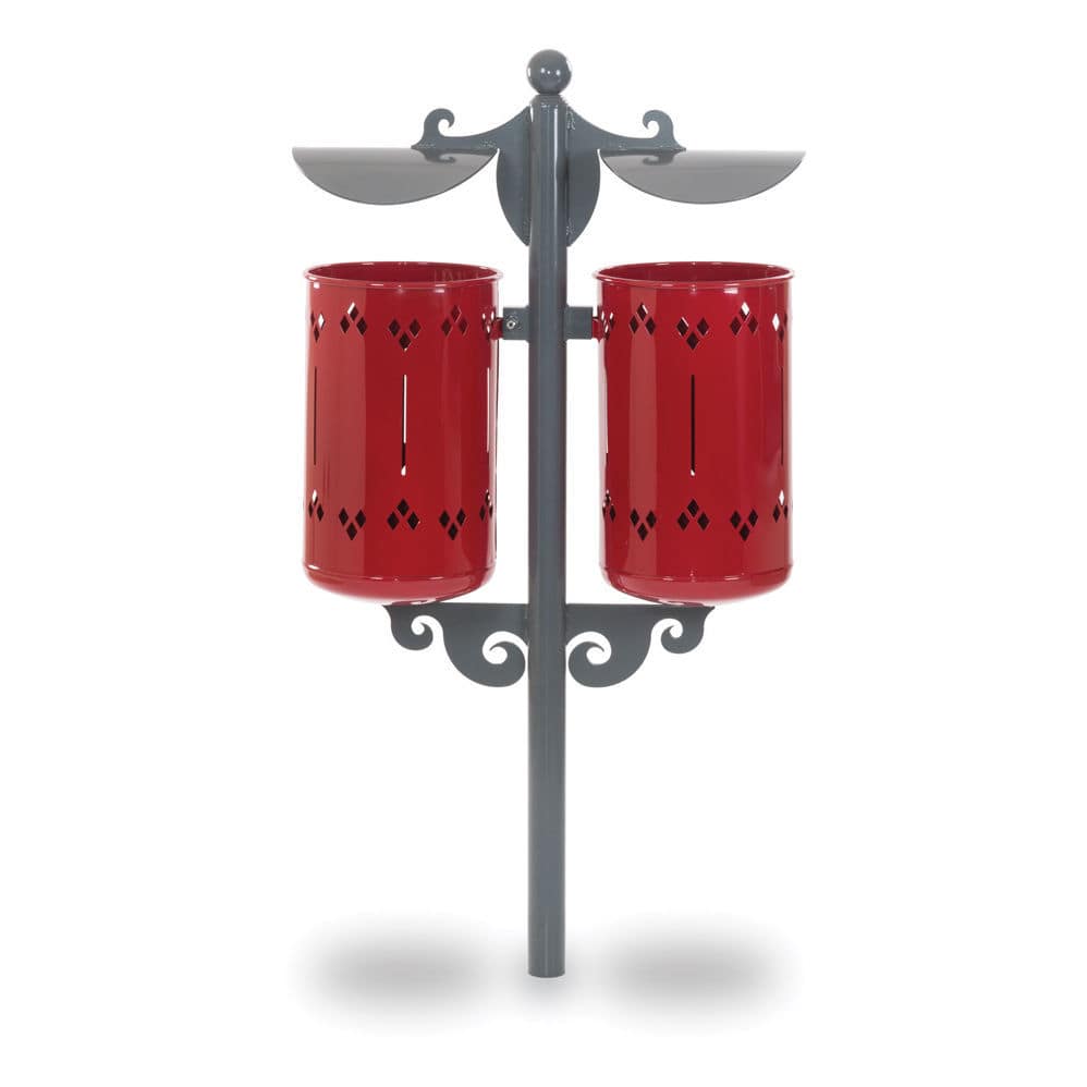 Lixeira pública - PIGALLE DOUBLE RAL 7011-3003 - Dimo Group Srl - de ...