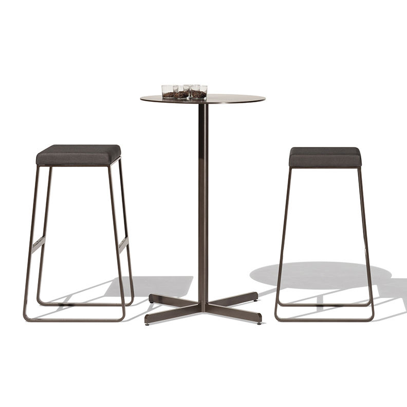 Mesa alta contemporânea - SIT - bivaq - em alumínio laqueado / com base em alumínio / redonda