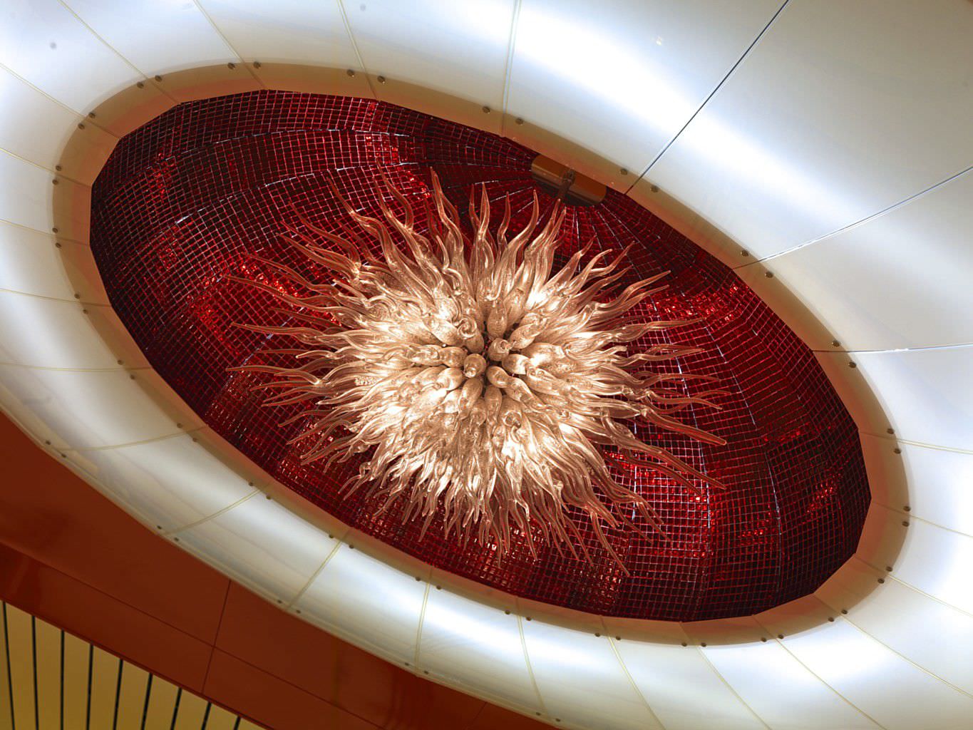 Lustre contemporâneo - FIRE - LASVIT - em vidro soprado / de LED