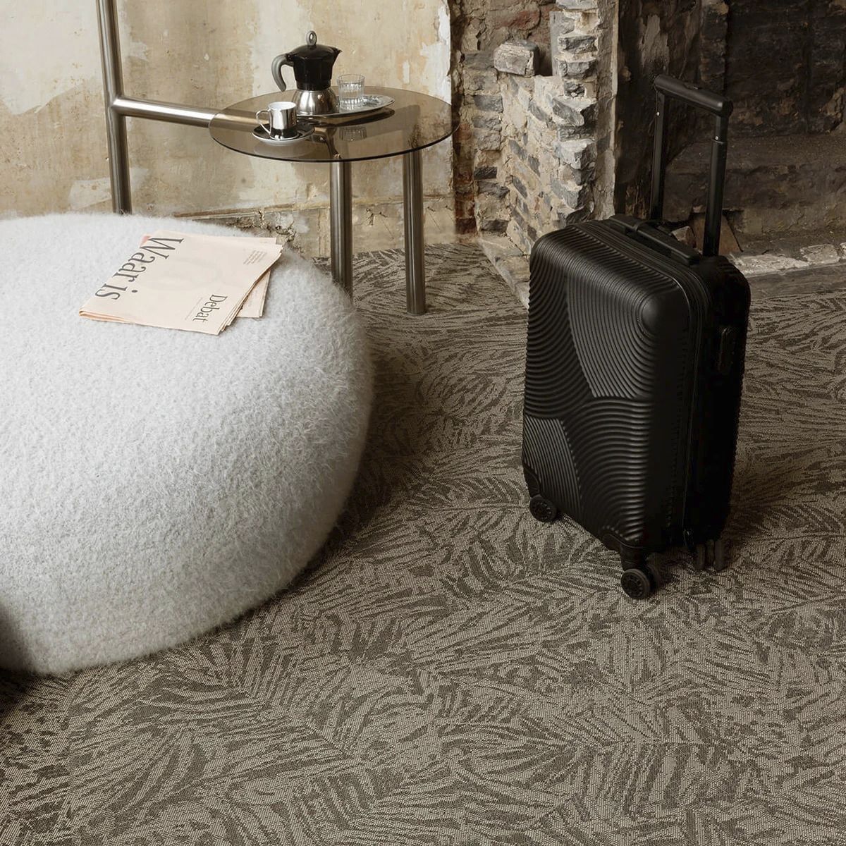 Revestimento de piso vinílico - PALMA GUNMETAL - 2TEC2 - de fibra de vidro / em PET / para ...