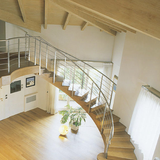 Escada curva - HELICAL - TECNOSCALE - com degraus em madeira / com ...