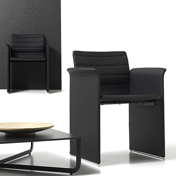 Poltrona para interlocutor contemporânea - MISTER - Diemme - em espuma ...