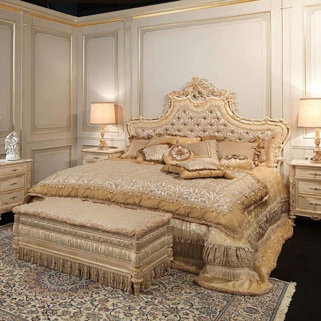 Cama de casal - White and Gold - VIMERCATI MEDA LUXURY CLASSIC ...