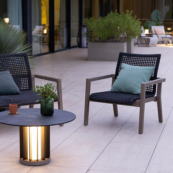 Poltrona contemporânea - COPENHAGUE - LES JARDINS - em corda / em teca ...