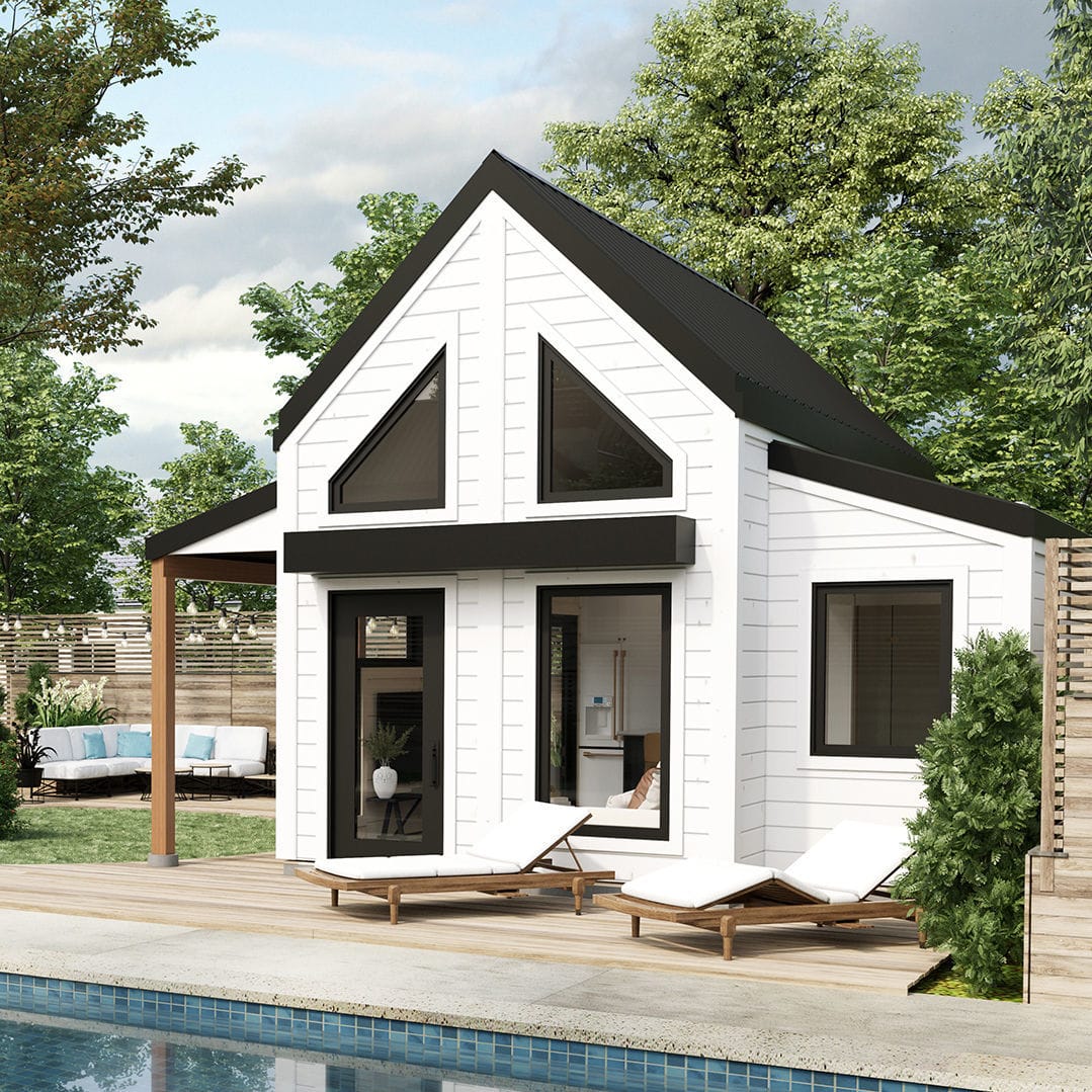 Microcasa individual - Asheville - TIMBER BLOCK - contemporânea / com sistema "timber frame"