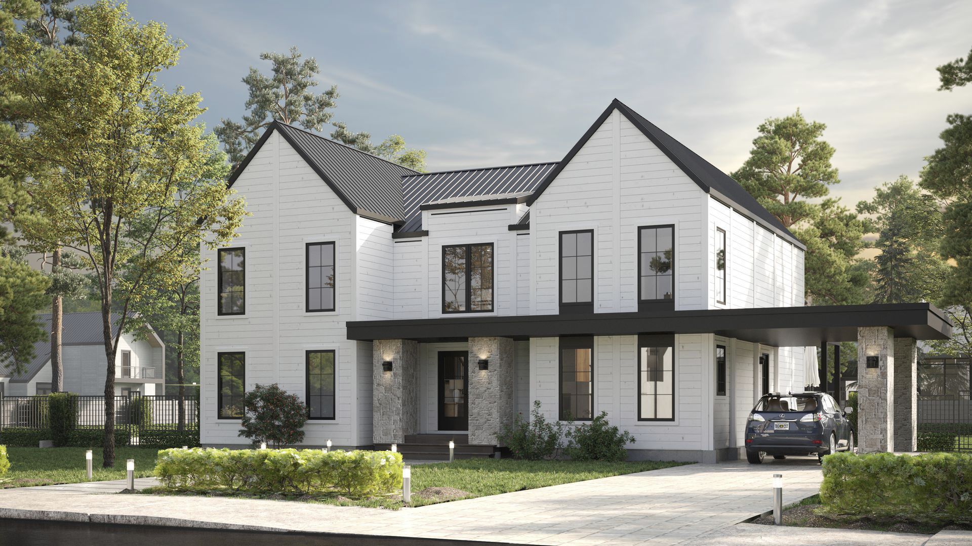 Casa em madeira empilhada - Bloomfield - TIMBER BLOCK - moderna / com ...