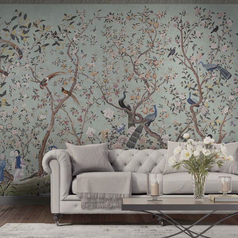 Papel de parede clássico - CHINOISERIE 18TH - Papiers de Paris - floral ...