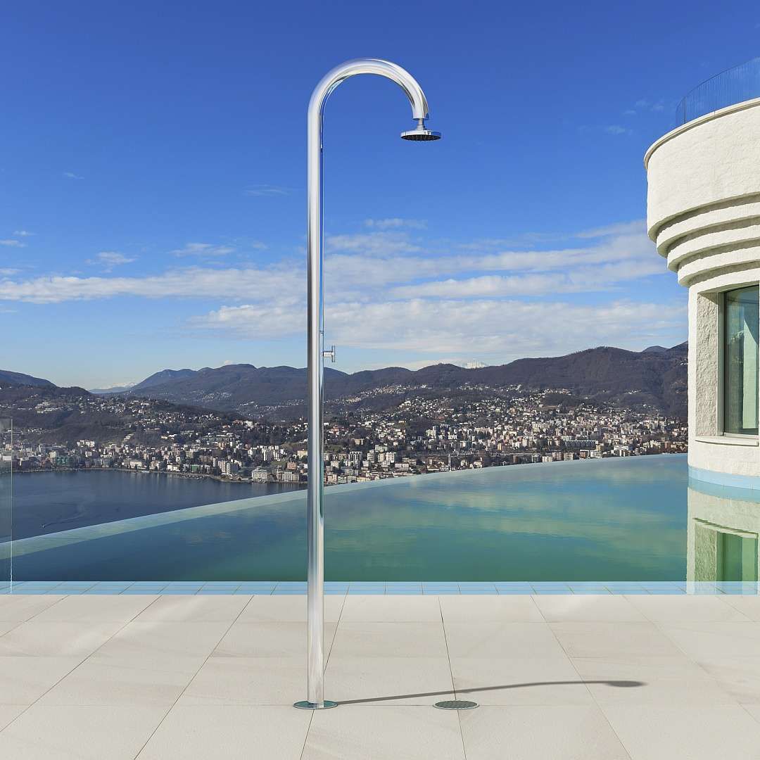 Chuveiro externo em aço inoxidável - SOLE M OCEAN - Inoxstyle