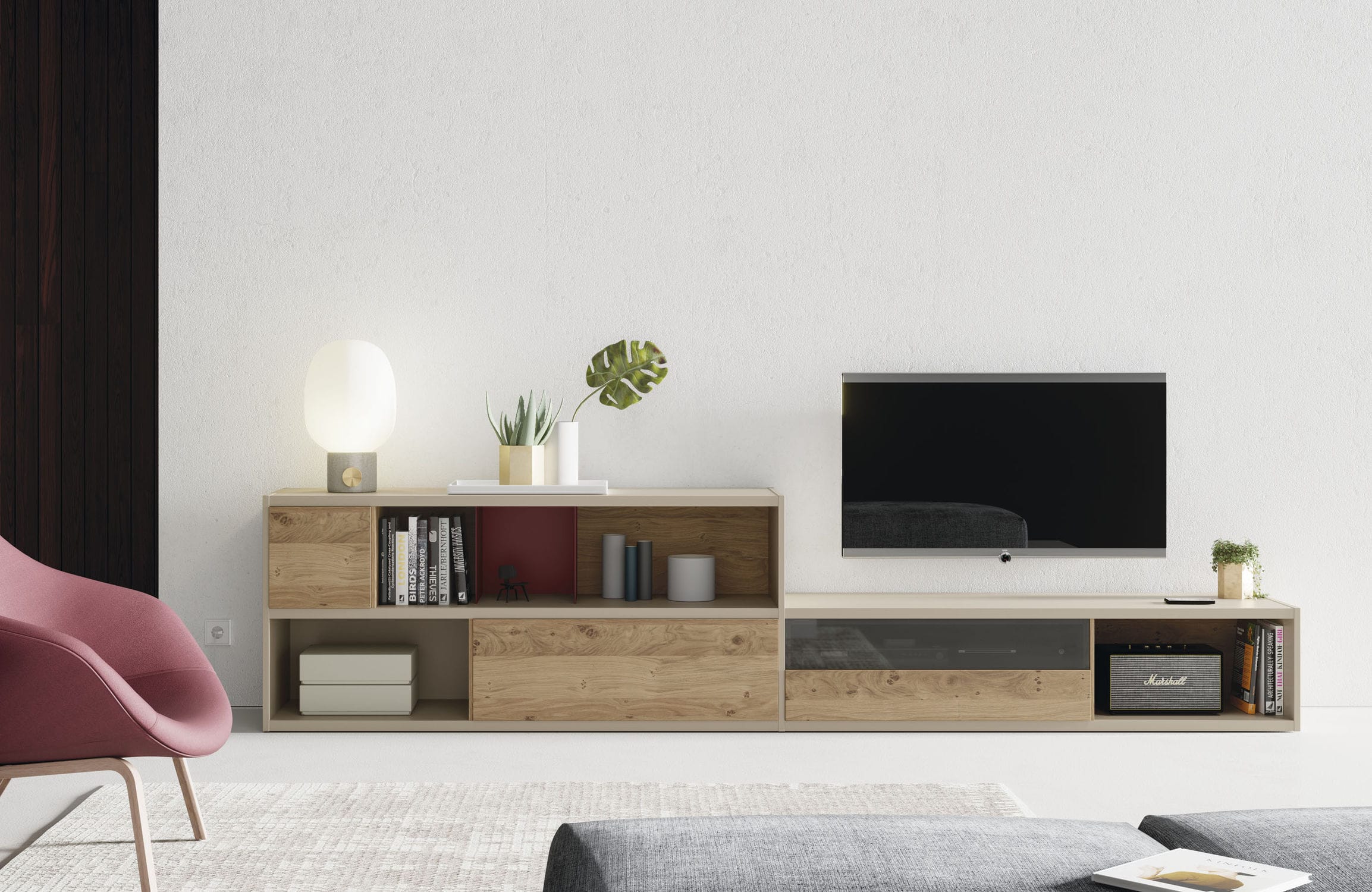 Móvel de parede contemporâneo para TV - EST104 - VIVE - MUEBLES VERGE S ...