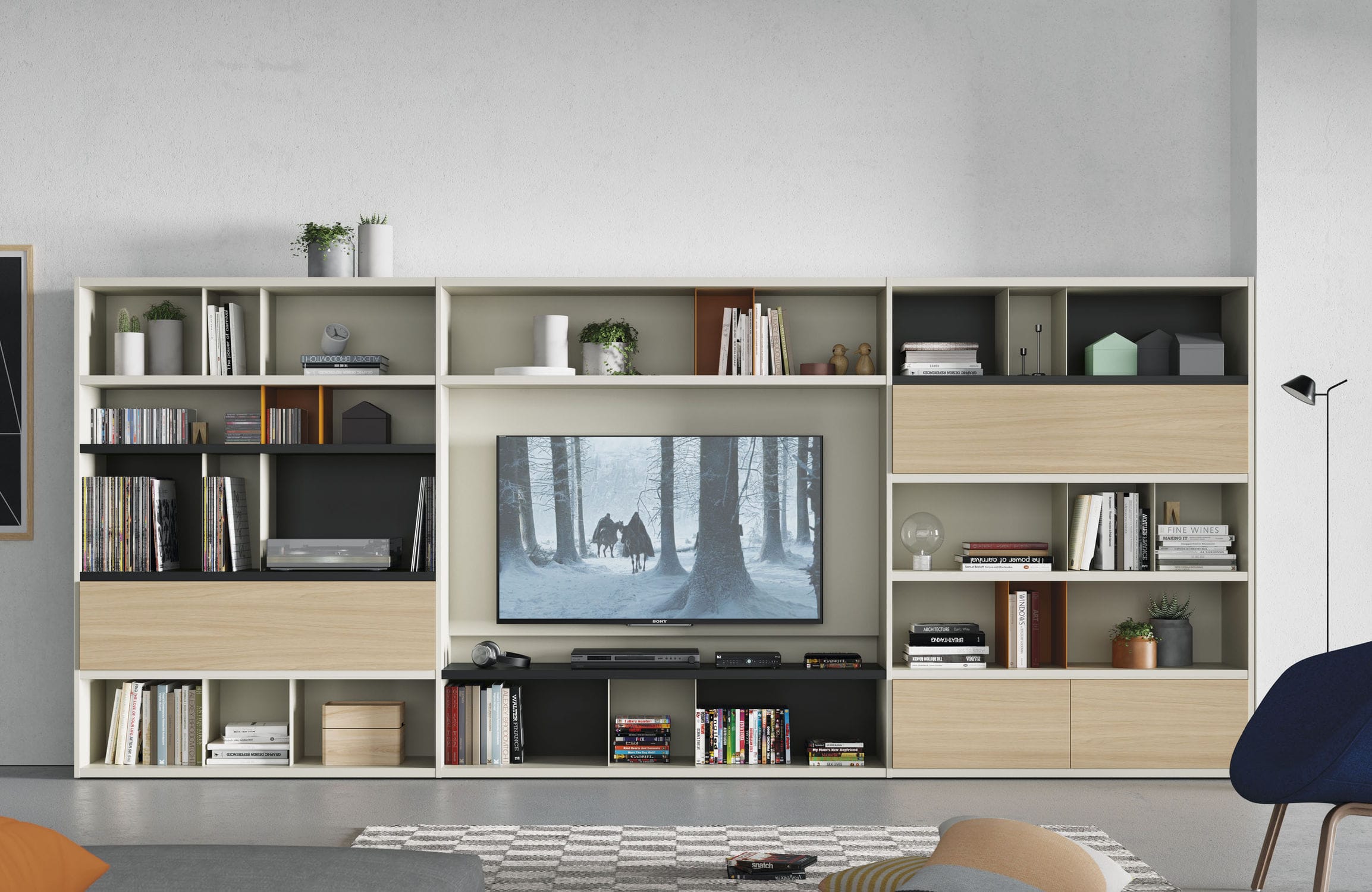 Móvel de parede contemporâneo para TV - EST108 - VIVE - MUEBLES VERGE S ...