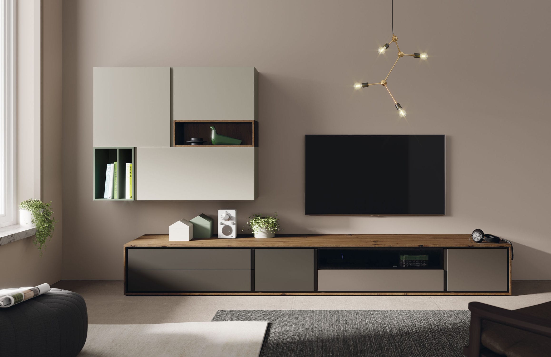 Móvel de parede contemporâneo para TV - BOOK 23 - VIVE - MUEBLES VERGE ...