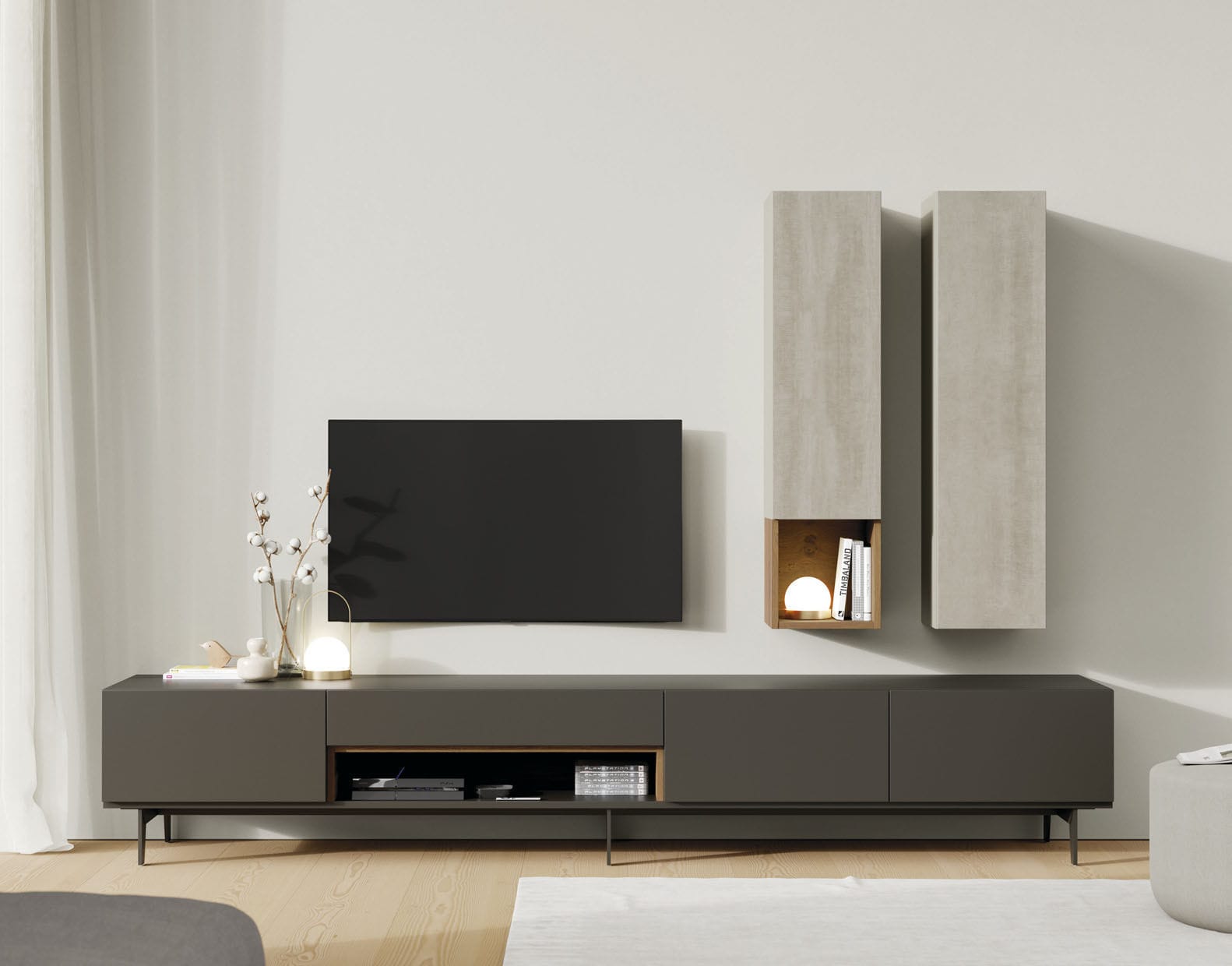 Móvel de parede de sala contemporâneo - ON SALÓN 1 - VIVE - MUEBLES ...