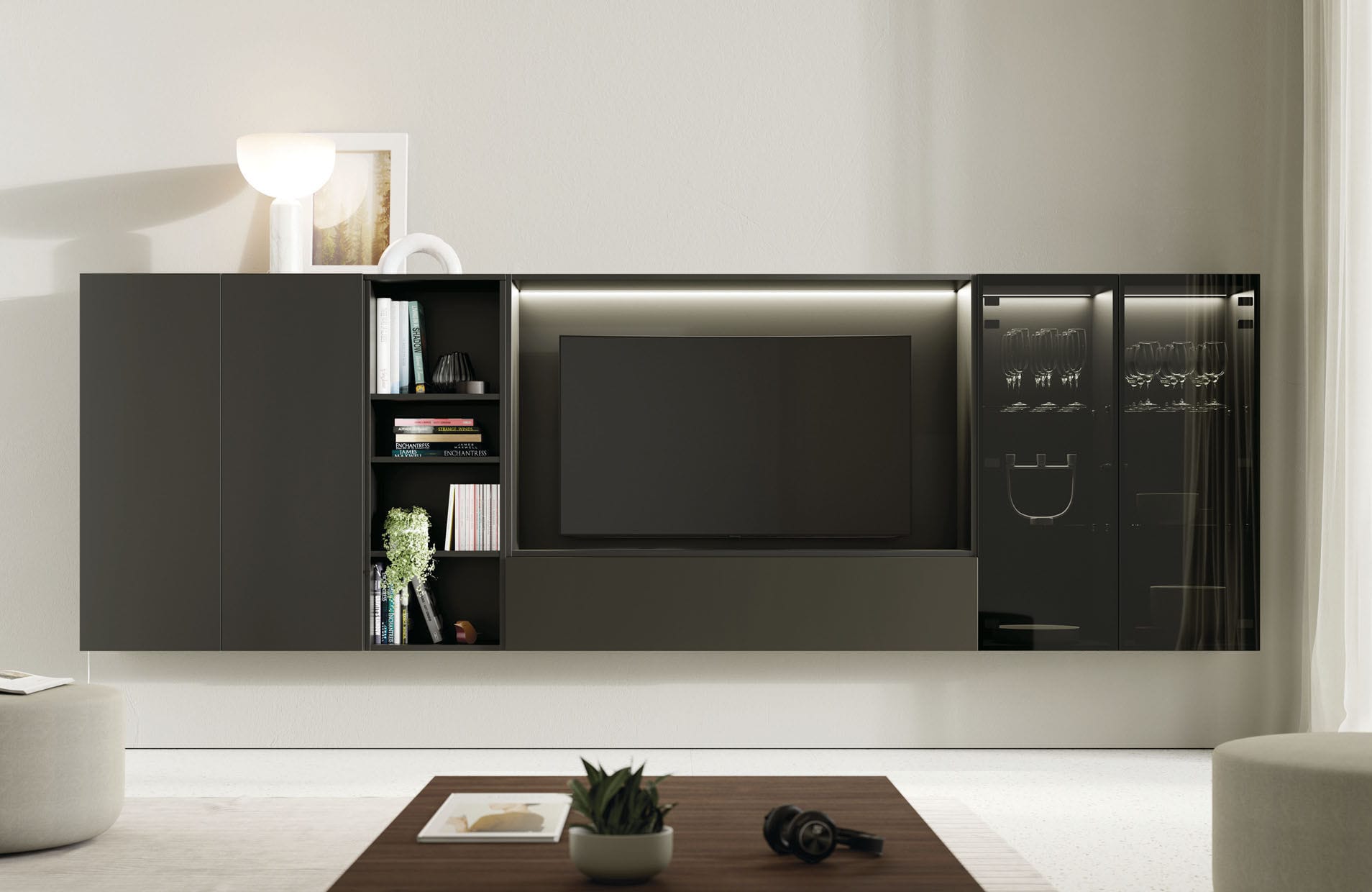 Móvel de parede de sala contemporâneo - ON SALÓN 12 - VIVE - MUEBLES ...