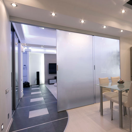 Porta interna - CLASSIC : SV - SAHECO - em vidro / de correr / com vidro