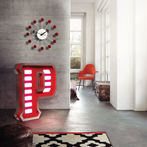 Luminária de piso - LETTER P - DelightFULL - em alumínio / em aço ...