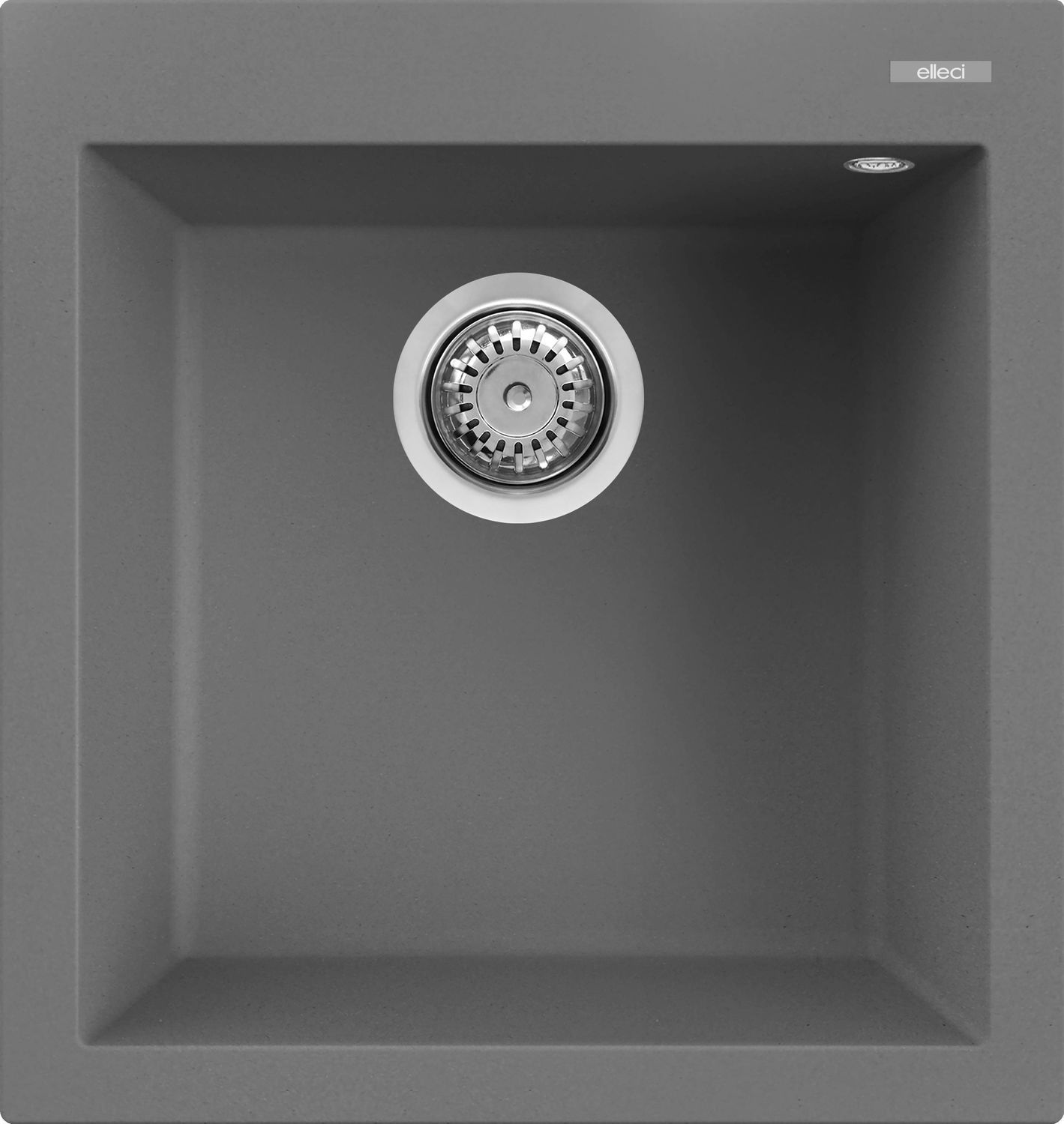 Pia com 1 cuba - QUADRA 102 - ELLECI - sem escorredor / em compósito / de sobrepor