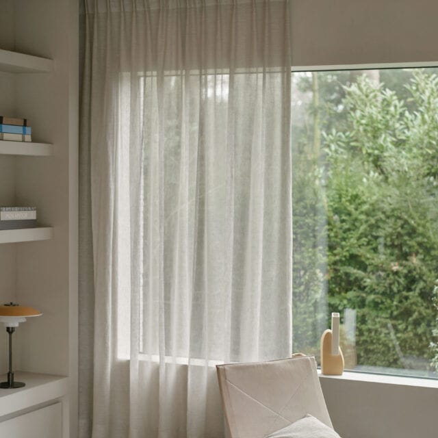 Cortina de voile de cor lisa - MEADOW - DePloeg - em cânhamo ...