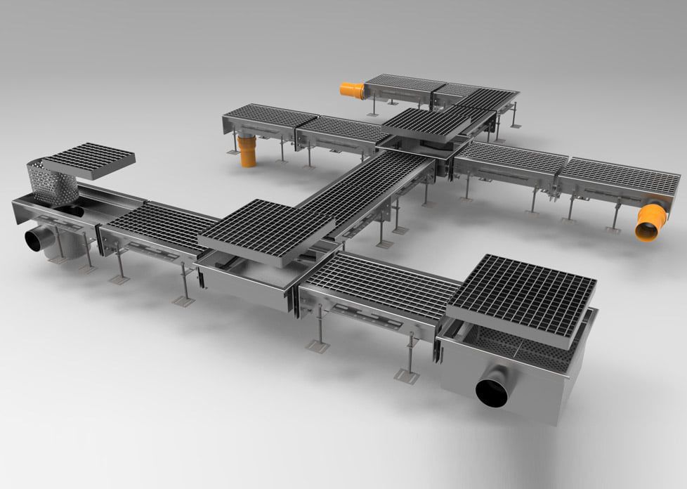 Calha de escoamento com grelha - M200 - fratelli malin srl - grelha em ...