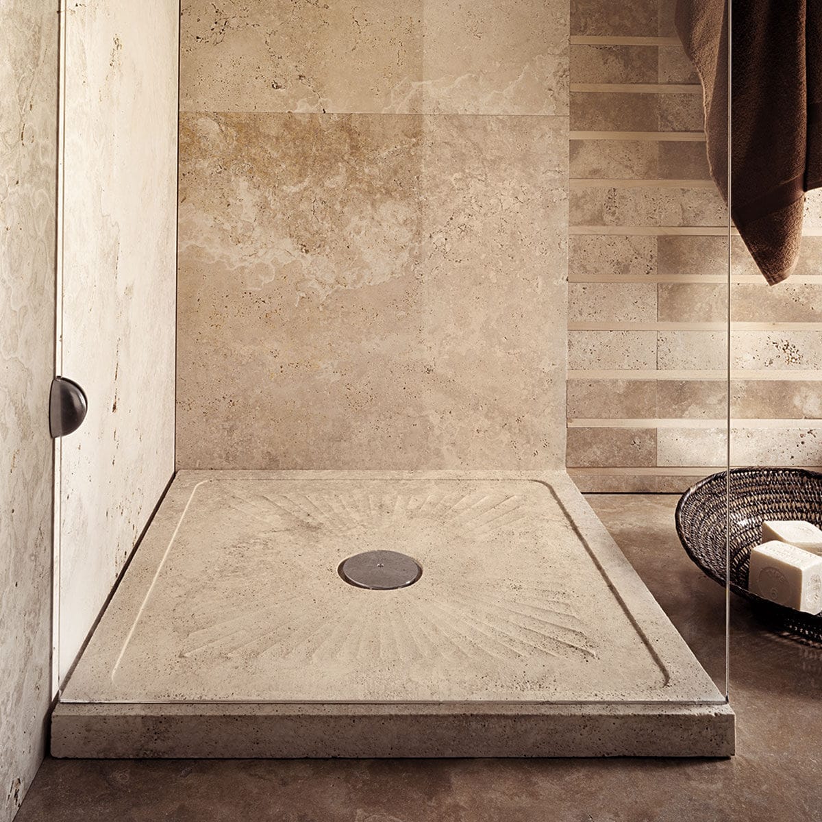 Piso de box retangular - AQUA - Vaselli Marmi - elevado / em pedra natural